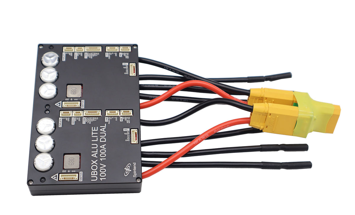 Dual ubox Aluminum Lite controller 100V 100Ax2 based on VESC – Spintend